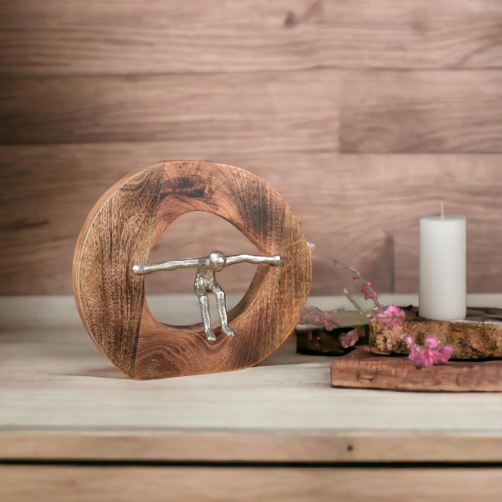 The People Man Stretching Boundry Sculpture